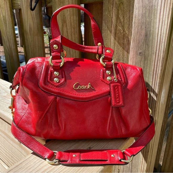 Coach | Bags | Coach Ec Rare Red Coach Satchel | Poshmark